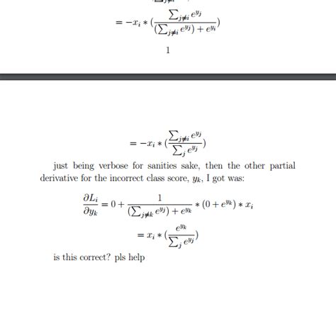 Working Out Softmax Derivative Cs231n