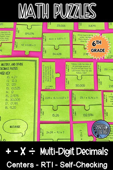 Adding Subtracting Multiplying And Dividing Decimals Puzzle Activity Decimals Subtraction