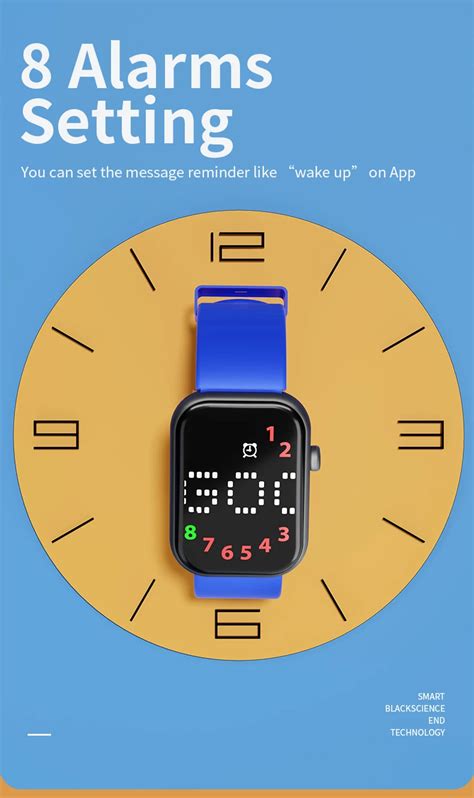 Digital Countdown Timer Smartwatch With Fitness Tracker And App Control Oem