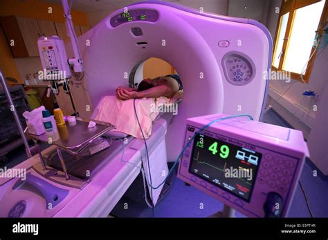 Patient Undergoing 3d Computed Tomography Ct Scan Of The Heart With A 64 Slice Ct Scanner