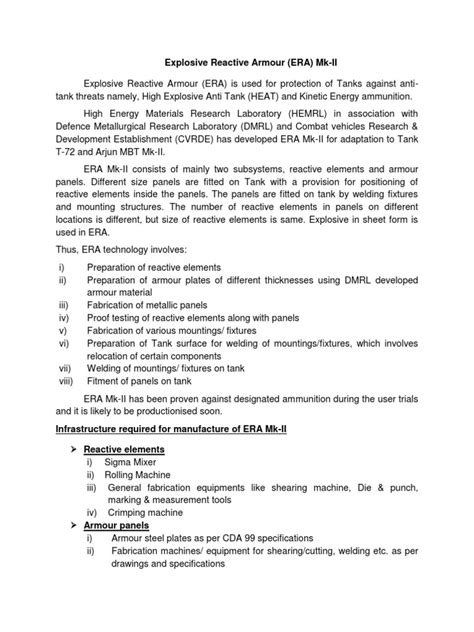 10 Explosive Reactive Armour Mk Ii Pdf Tanks Armoured Fighting Vehicles