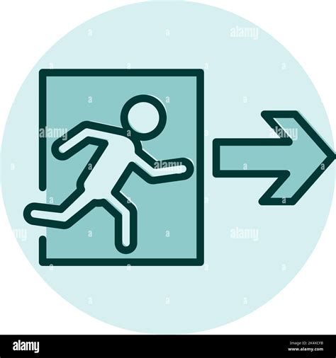 Warning Sign Exit Illustration Vector On A White Background Stock