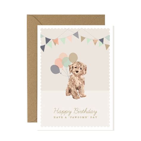 Cavapoo Birthday Card Sirocco Design