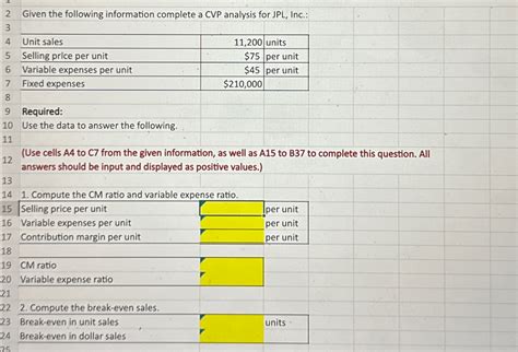 Solved Need This Accounting For Excel Solved