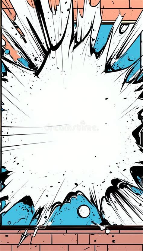 Colorful Explosion Bursts Through A Comic Strip Frame In Vibrant Style
