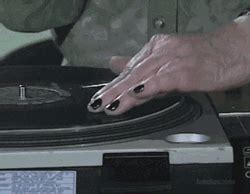 Grandma Dj Spinning Record 