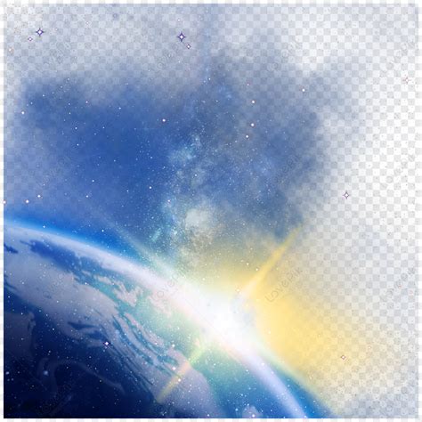 Earth In The Universe Sunrise Light Effect Backgroundspace Planet