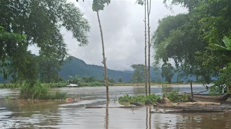 ကွမ်းလုံ၌ သံလွင်မြစ်နှင့် နမ့်တိန်ချောင်း ရေမြင့်တက်လာမှုကြောင့် လယ