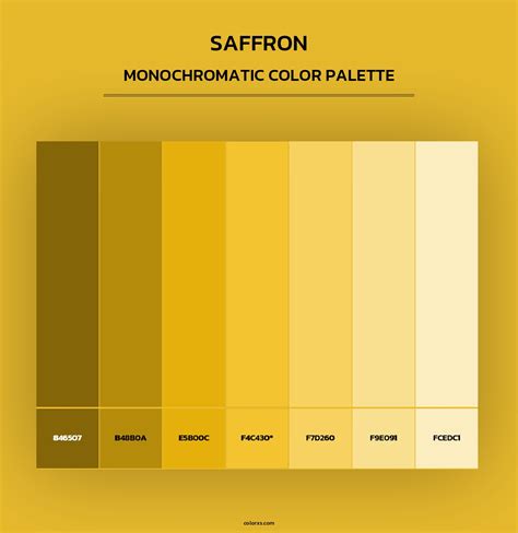 Saffron Color Palettes