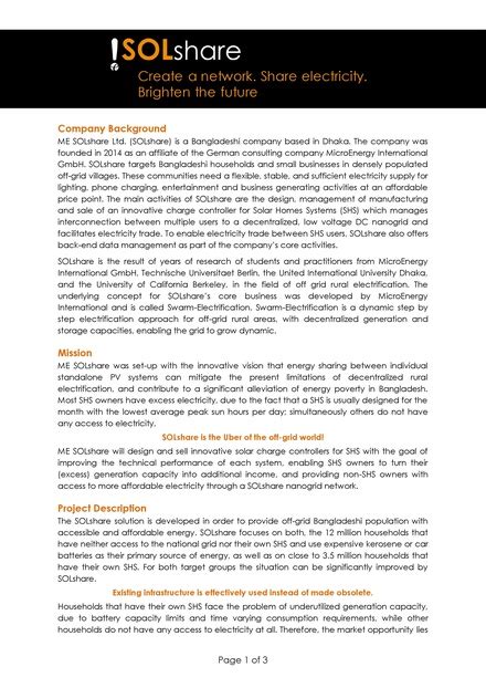 Me Solshare Ltd Energypedia