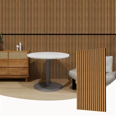 Luxdecor Acoustic Wood Slat Wall Panels For Wall 2pack Wood Slat Panels