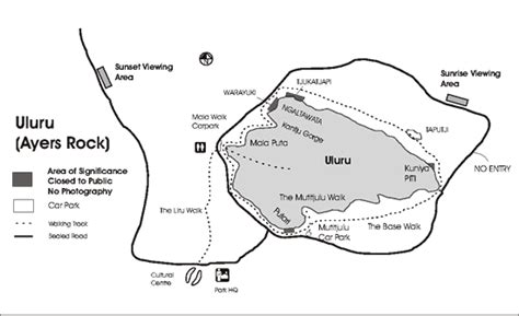 Ayers Rock Trail Map Ayers Rock Uluru Package Tour Australian