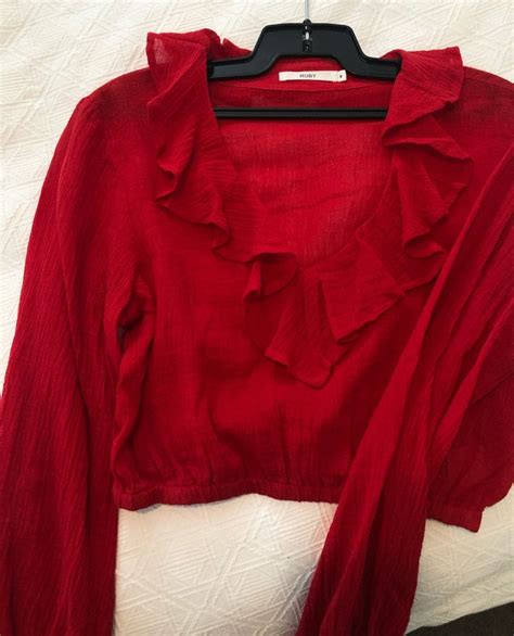 Ruby Ruby Red Crop Top On Designer Wardrobe