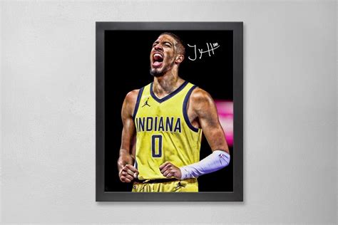 Tyrese Haliburton Indiana Pacers Poster Art Autographed Nba 4x6 5x7