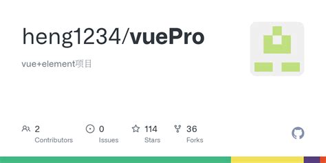 GitHub heng1234 vuePro vue element项目