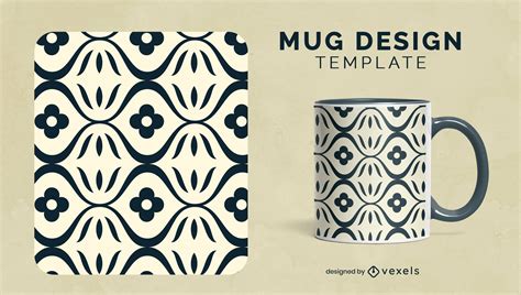 Floral Pattern Mug Design Vector Download