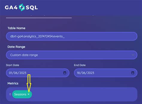 using ga4 bigquery sql generator to create sql queries