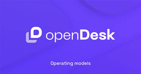 Operating Models Opendesk