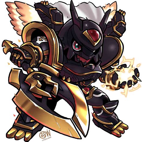 Safebooru Alphamon Alphamon Ouryuuken Armor Artist Logo Black Armor
