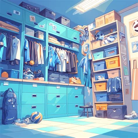 Premium Photo Bustling Sports Locker Room Action Awaits