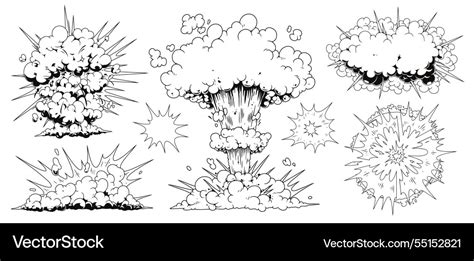 Black And White Explosion Royalty Free Vector Image