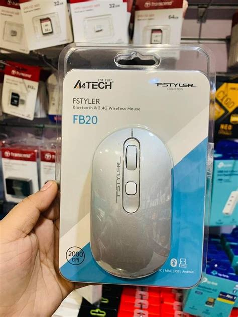 A4tech Fstyler Fb20 Bluetooth And 2 4g Wireless Mouse Icy White Computers And Tech Parts