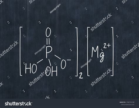 Magnesium Phosphate Formula Handwritten Chemical Formula Stock