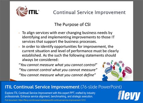 itil continual service improvement powerpoint slideshow view