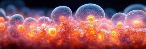 Bacterial Colonies Under A Microscope Featuring Organic Patterns Intricate Cell Structures