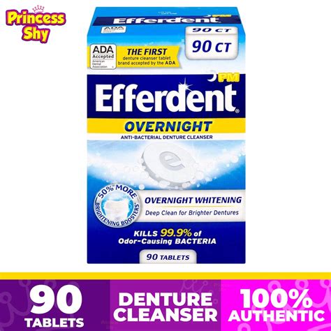 Efferdent Overnight Whitening Anti Bacterial Denture And Retainer