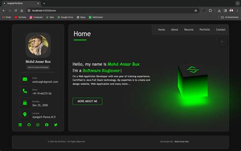 Mohd Ansar Bux On Linkedin Angular Portfolio Webdevelopment Edubridgelearning Thankyoutrainer