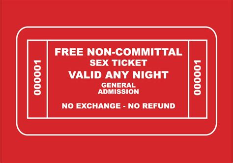 Sex Ticket Card Etsy