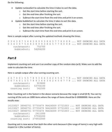 Solved Algorithms Lab ﻿sorting Speed Real Time