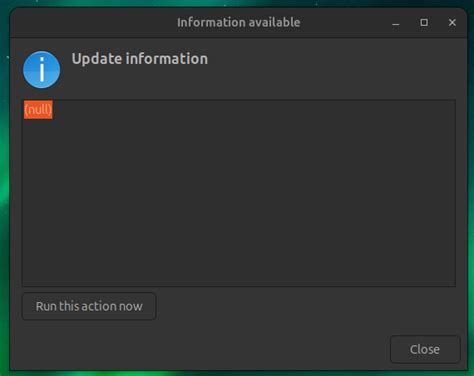 Ubuntu 2404 Lts Shows An Update Information Popup With Null On Restart What Is This About