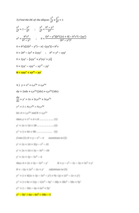 Solution Solution Of Quiz In Deferential Equation Studypool
