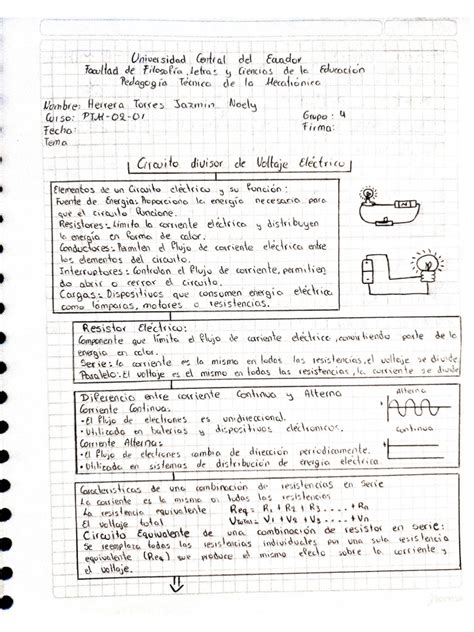 Circuito Divisor Fundamento Jazmin Herrera Pdf