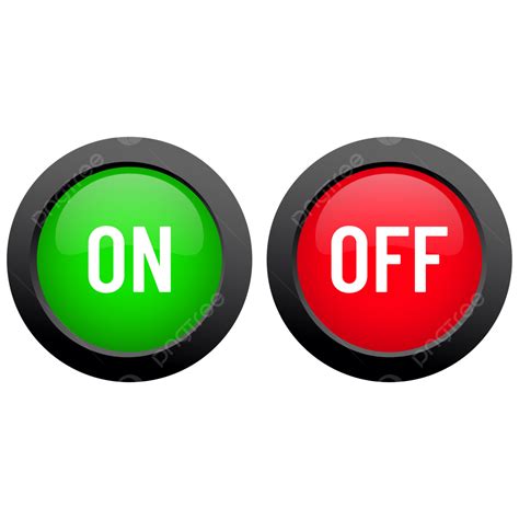 Circle On Off Button With Green And Red Color On Off Button Button