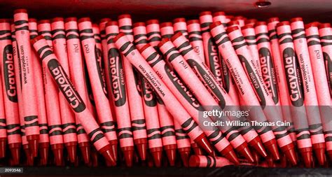 Red Crayons Await Packaging At Binney And Smith Inc The News Photo Getty Images
