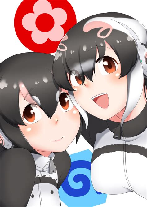 Safebooru 2girls African Penguin Kemono Friends Black Hair Closed