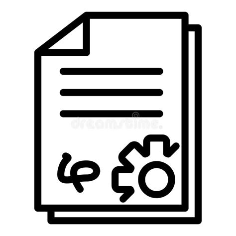 Contract With The Support Icon Outline Style Stock Vector