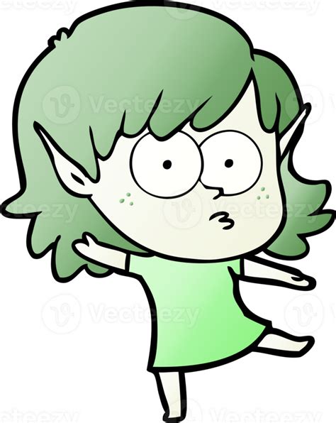 Cartoon Elf Girl Dancing 45048136 Png