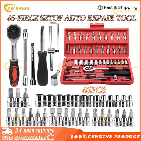 46 82pcs 1 4 Inch Tools Set Screwdriver Box Socket Set Ratchet And Bits