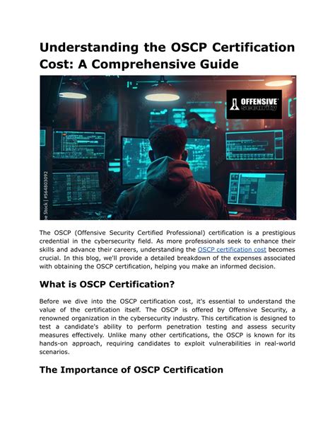 Ppt Understanding The Oscp Certification Cost A Comprehensive Guide