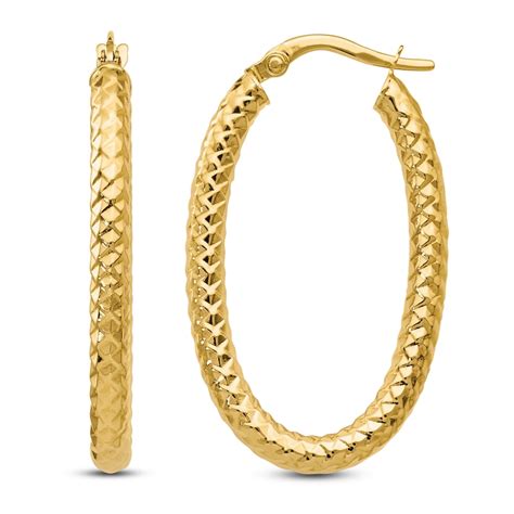 Polished Oval Hoop 14k Yellow Gold Jared