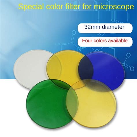 Microscope Color Filter Diameter 32mm Yellow Blue Vicedeal