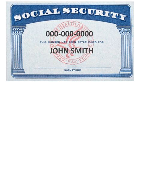 12 Real And Fake Social Security Card Templates Free