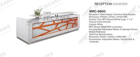 White W Laminates Reception Counter Mrc 9900 Jecams Inc