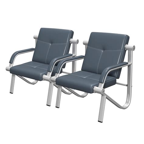 Kinsuite 2pcs Waiting Room Chairs 1 Seat Reception Chairs With