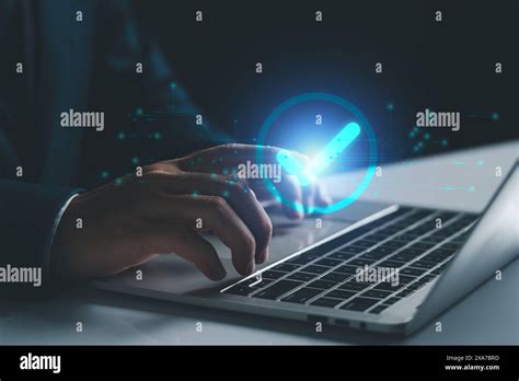 Quality Control Certificate Concept Businessman Show High Quality Assurance Award Warranty