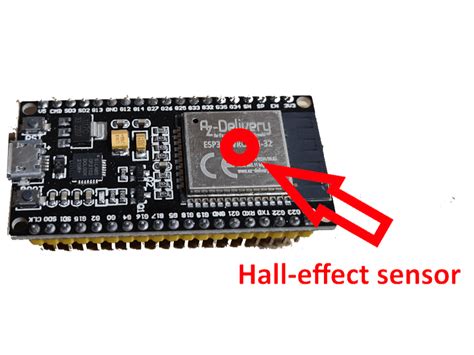 using esp32 built in hall effect sensor